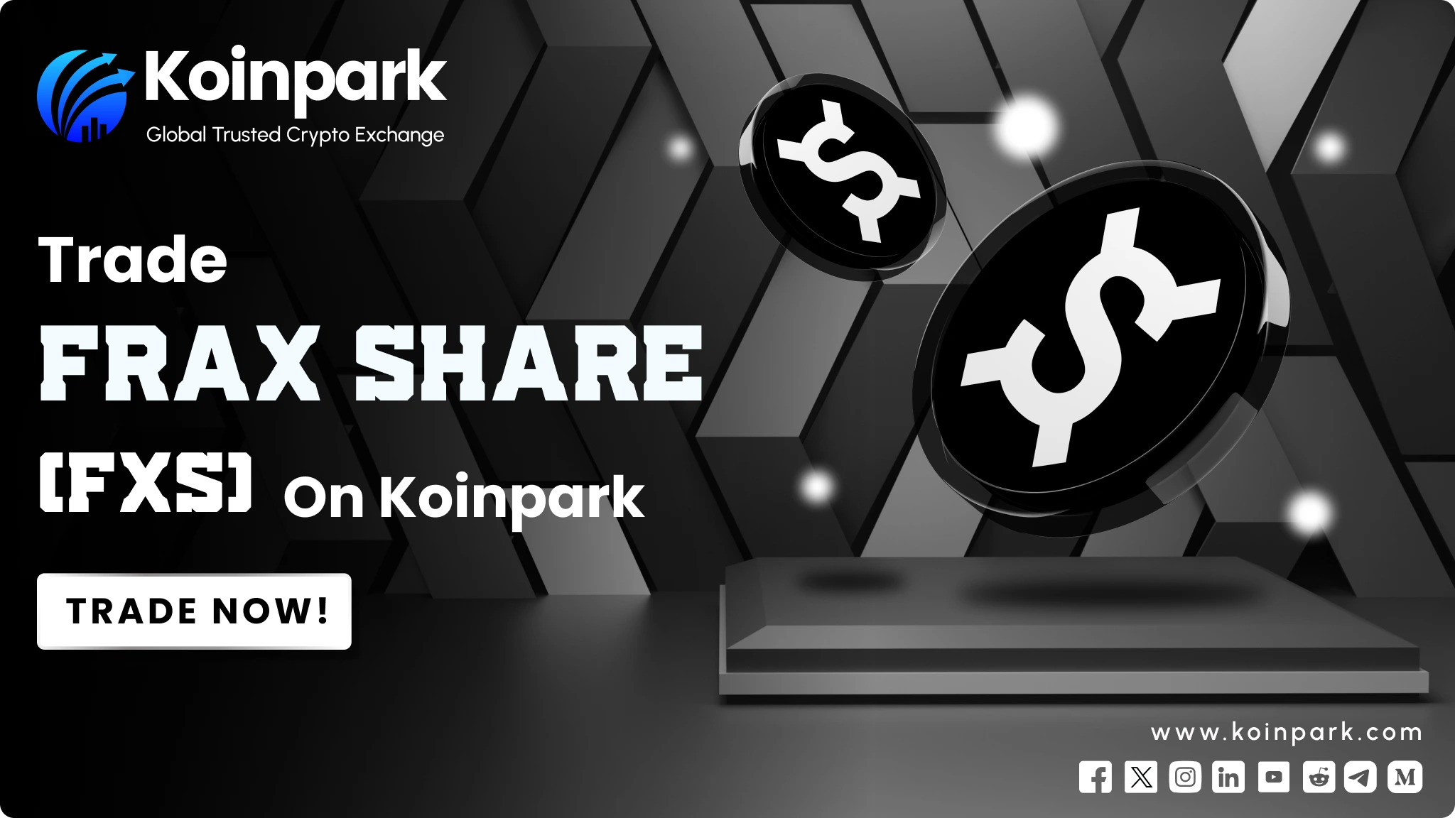 Trade Frax Share (FXS) on Koinpark Exchange